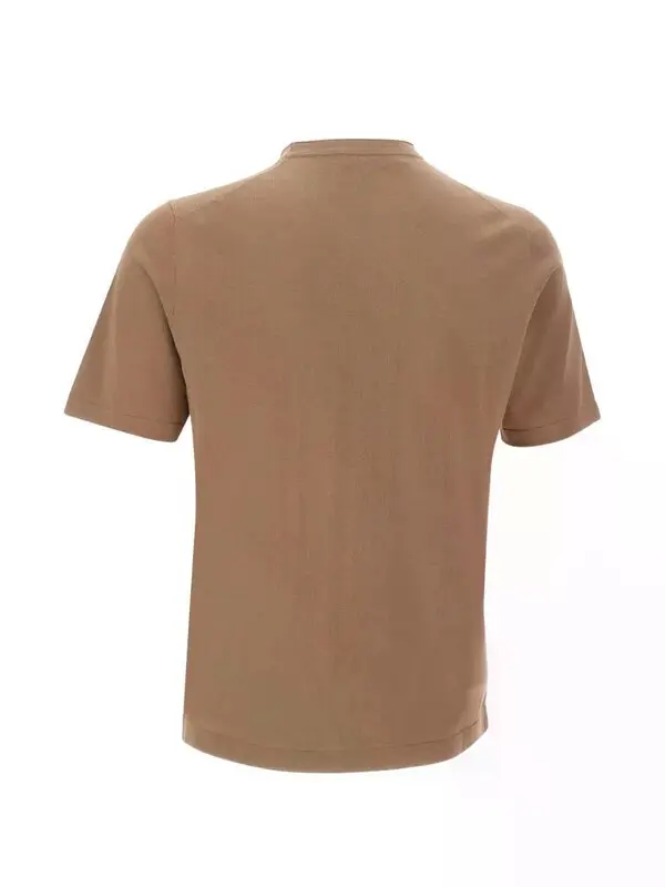 KANGRA Ribbed Crew-neck Knitted T-shirt