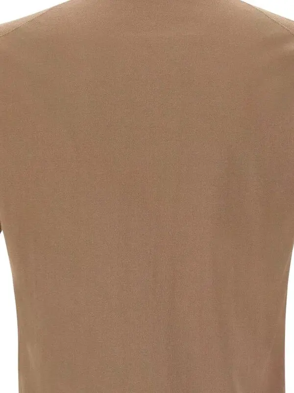 KANGRA Ribbed Crew-neck Knitted T-shirt