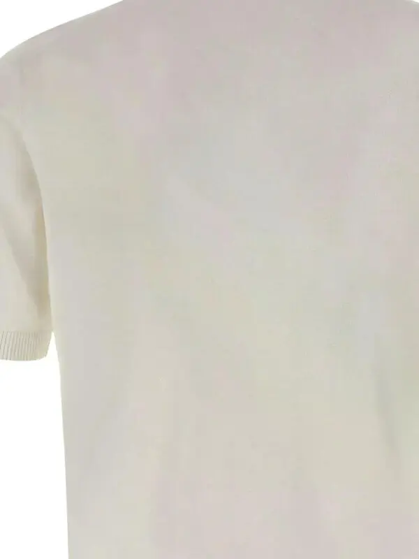 KANGRA Ribbed Short-sleeve Sweater - White