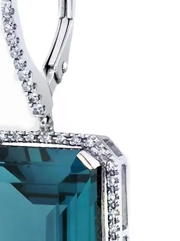 Shay Topaz And Diamond Drop Earrings - Silver