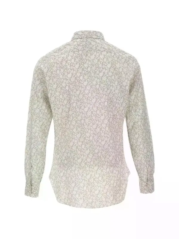 BARBA NAPOLI Floral-print Button-fastening Shirt
