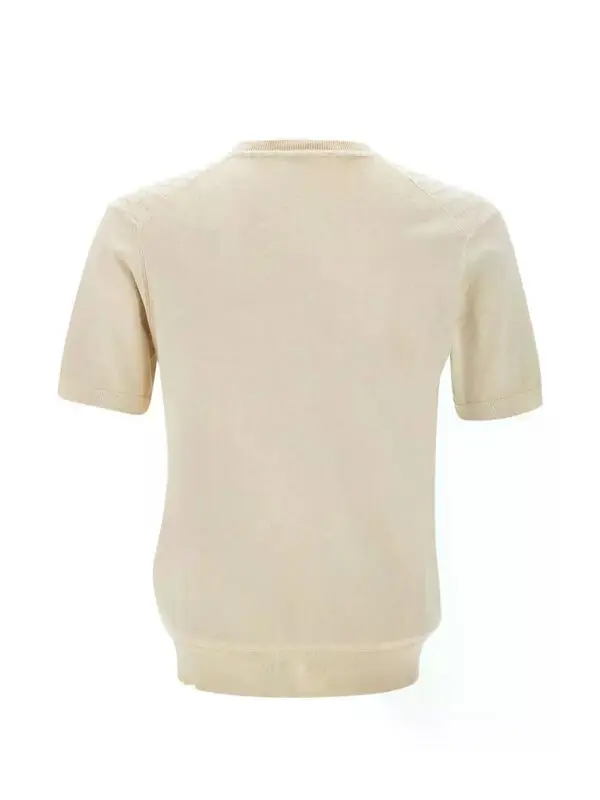Peuterey Crew Neck T-shirt With Honeycomb Texture