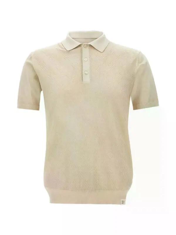 Peuterey Diamond-pattern Polo Shirt - Neutrals