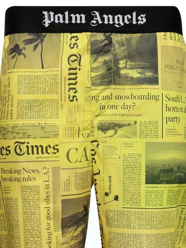 Palm Angels X La Times Newspaper-print Trousers