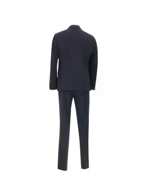 MANUEL RITZ Peaked-lapel Three-piece Suit - Blue