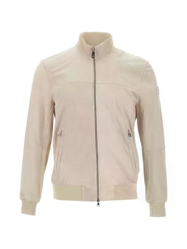 Peuterey Ribbed Suede Jacket - Neutrals