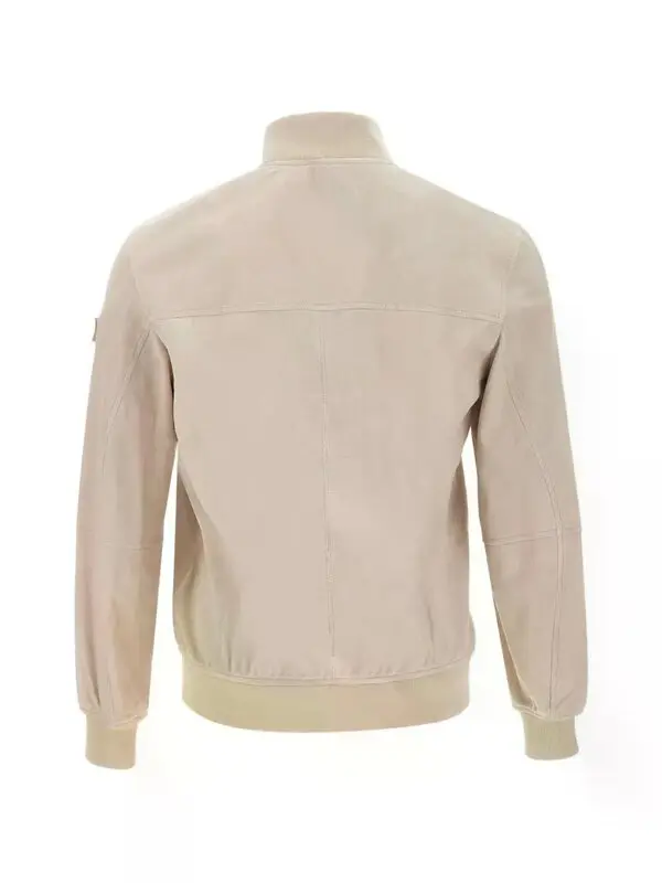 Peuterey Ribbed Suede Jacket - Neutrals