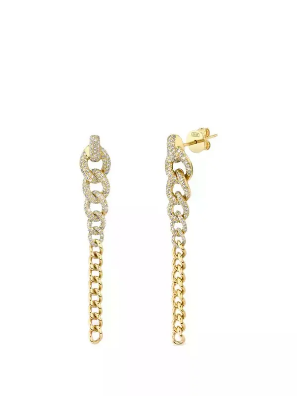 Shay Diamond Chain-link Earrings - Gold