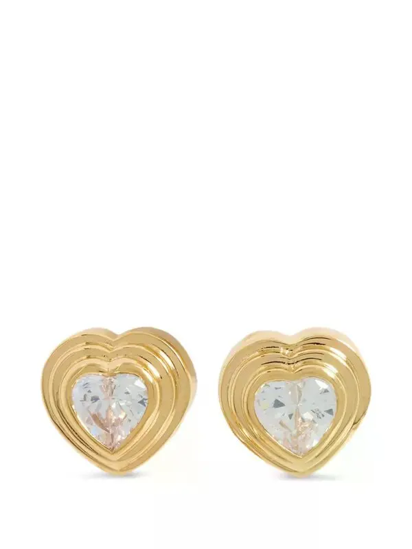 GWEN BELOTI Heart Stud Earrings - Gold