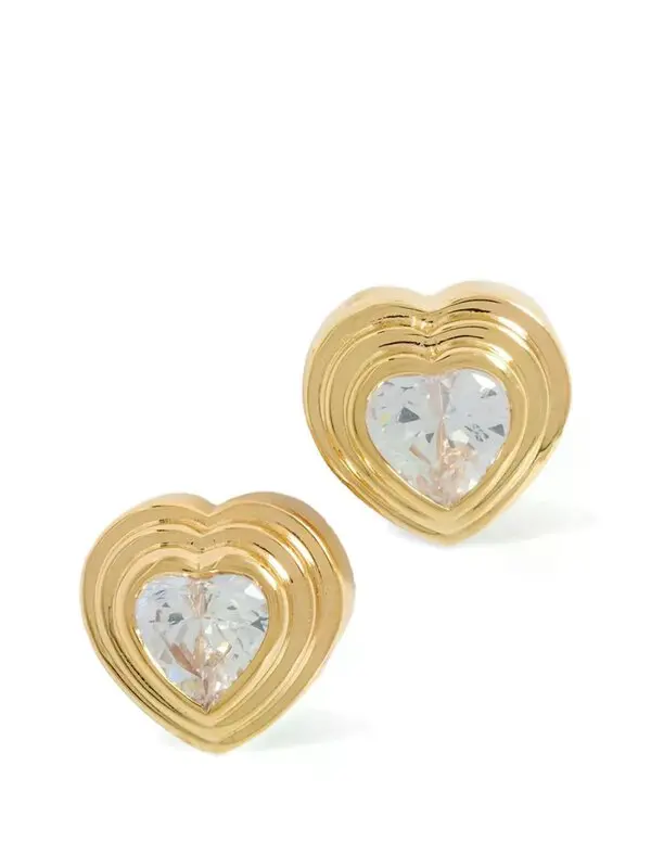 GWEN BELOTI Heart Stud Earrings
