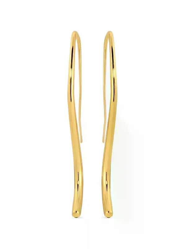HEAVEN MAYHEM Lenora Curved Earrings - Gold
