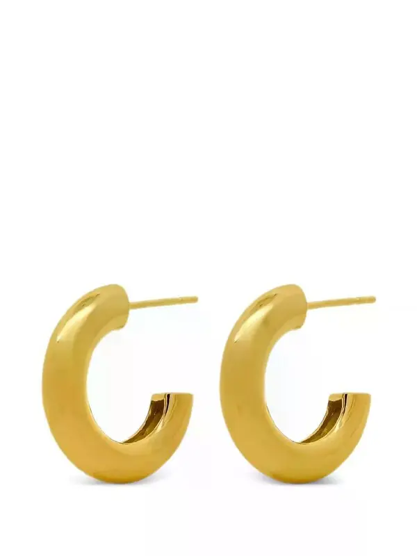 GWEN BELOTI Chunky Tube Hoop Earrings - Gold