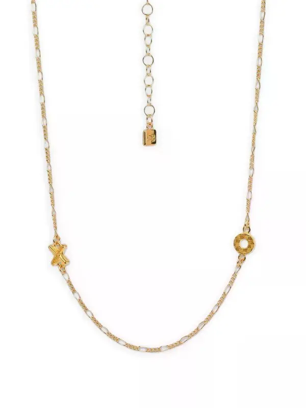 GWEN BELOTI Woven Charm Necklace - Gold