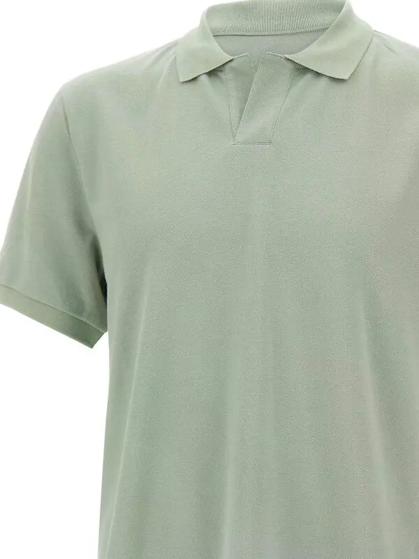DEKKER Ribbed V-neck Polo Shirt