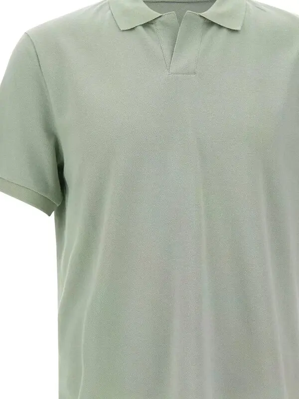 DEKKER Ribbed V-neck Polo Shirt