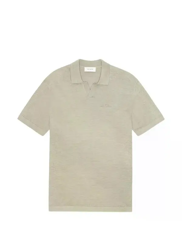 LES DEUX V-neck Logo Polo Shirt - Green