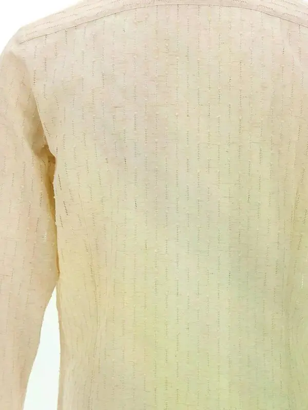 Tagliatore Band-collar Shirt - Neutrals