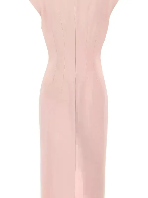 NISSA V-neck Slit Dress - Pink