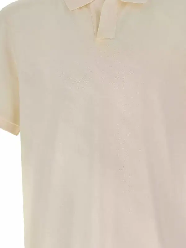 DEKKER Ribbed Trim V-neck Polo Shirt