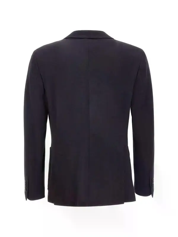 MANUEL RITZ Patch-pocket Star-pin Blazer - Blue