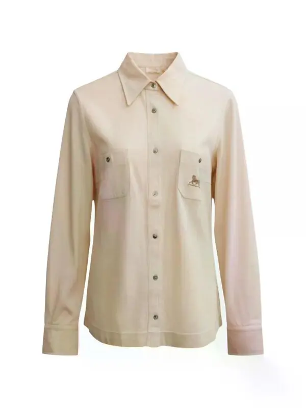 Celine 1970s Embroidered Wool Jersey - Neutrals