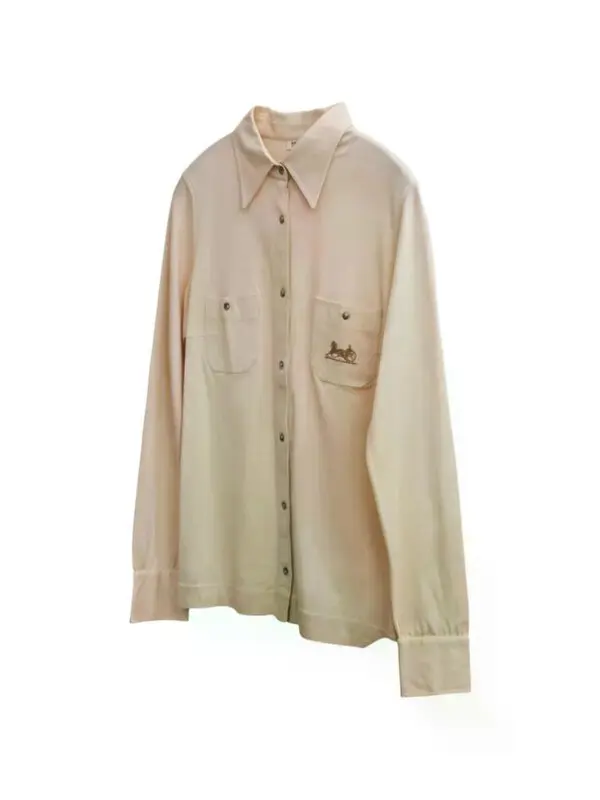 Celine 1970s Embroidered Wool Jersey - Neutrals
