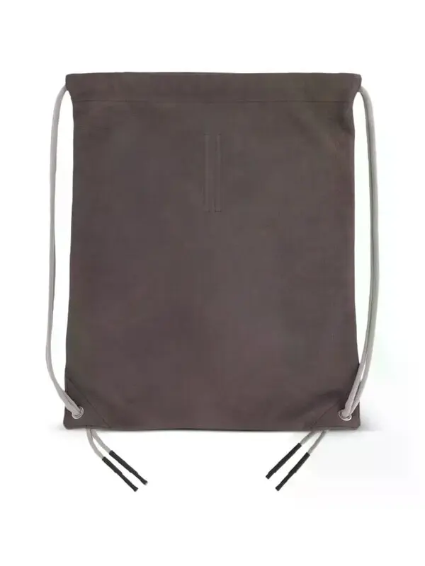 Rick Owens Drawstring Leather Backpack - Brown