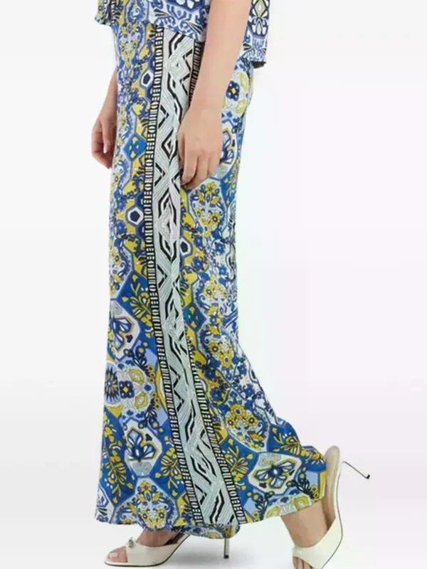Derhy Printed Wide-leg Trousers