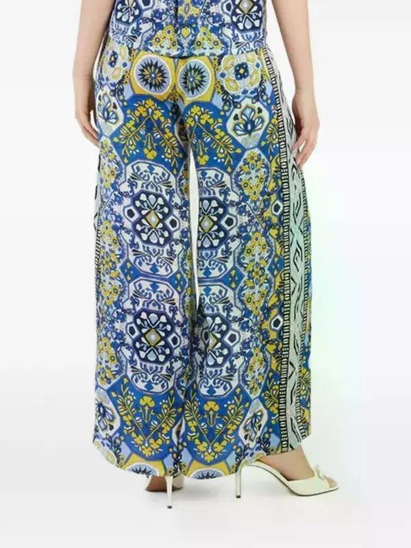 Derhy Printed Wide-leg Trousers