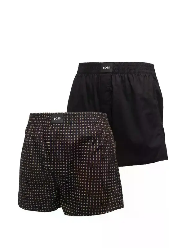 Hugo Two-pack Cotton Boxers - Black