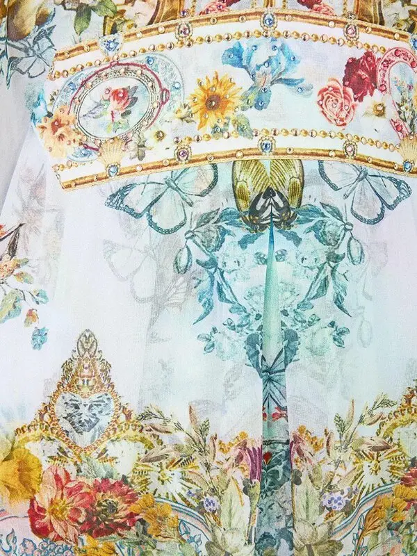 Camilla Seville Sweetheart Printed Kaftan - White