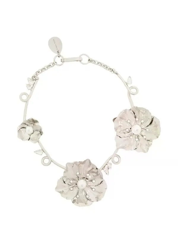 Simone Rocha Poppy Design Necklace - Silver