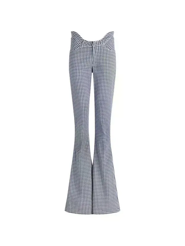 JEAN PAUL GAULTIER Gingham Flared Trousers