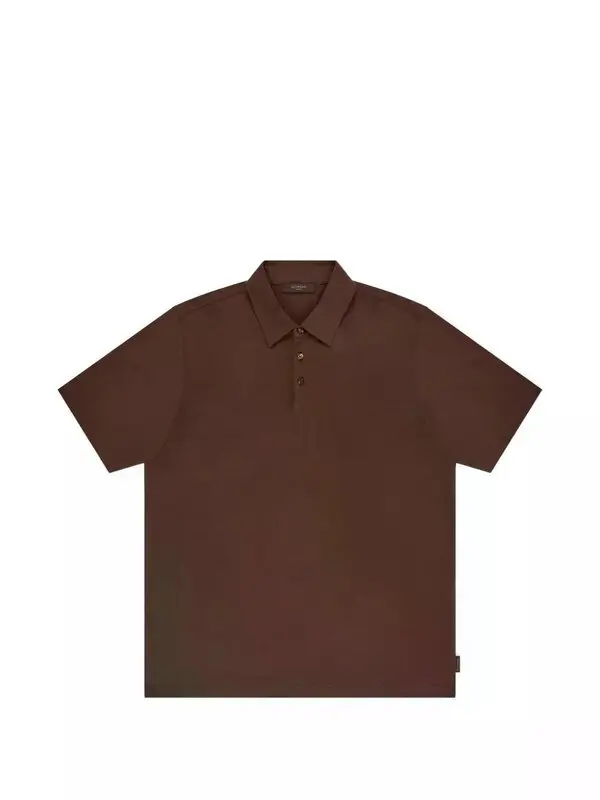 ZANONE Logo-patch Polo Shirt - Brown