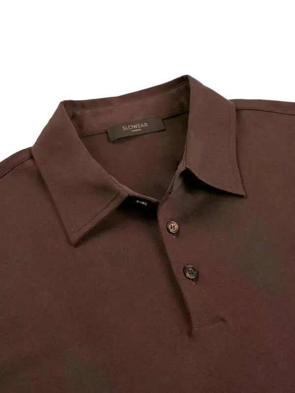 ZANONE Logo-patch Polo Shirt - Brown