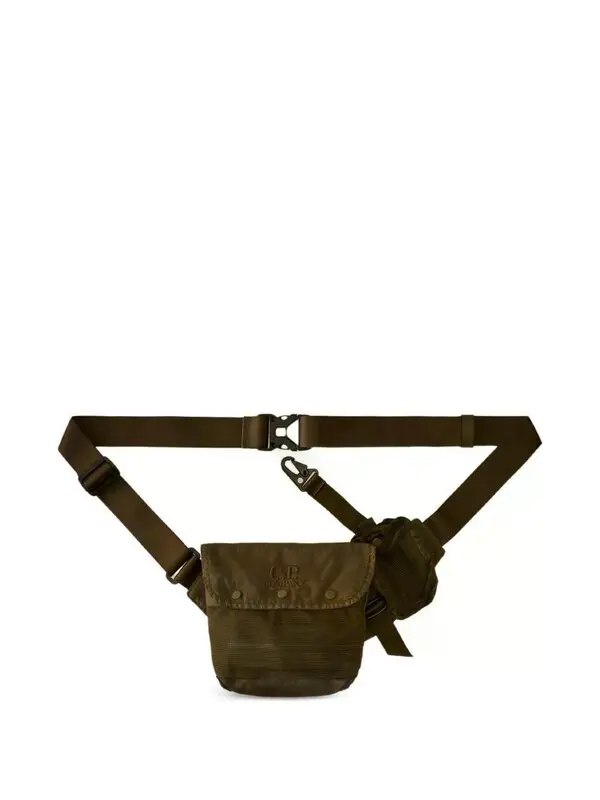 C.P. COMPANY Logo-embroidered Belt Bag - Green