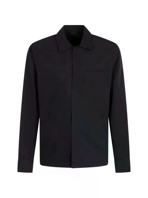 Herno Point Collar Pocket Shirt - Blue