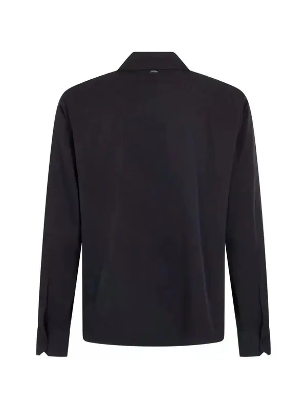 Herno Point Collar Pocket Shirt - Blue