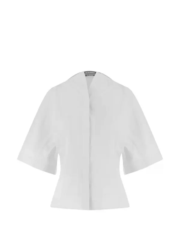 Jacquemus Fitted Boat Neck Shirt - White