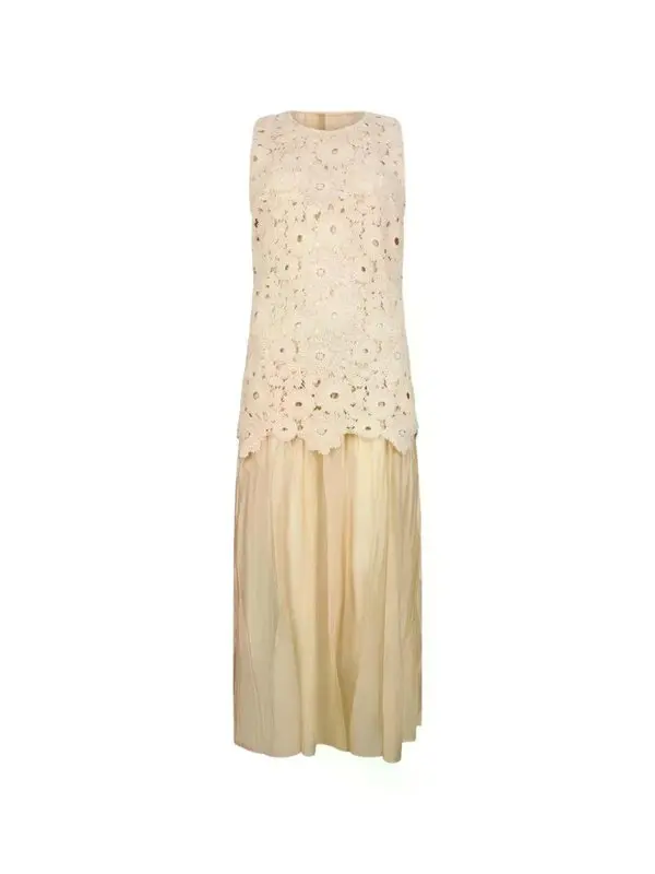 Liu Jo Long Macramé Dress - Neutrals