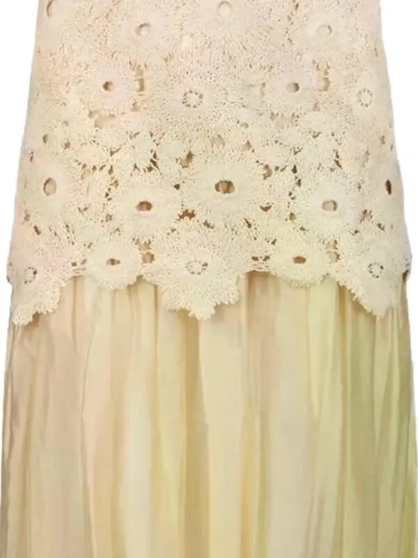 Liu Jo Long Macramé Dress - Neutrals