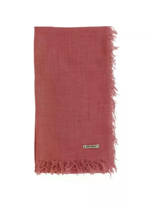 Faliero Sarti Fringed Square Scarf - Red