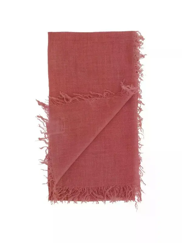 Faliero Sarti Fringed Square Scarf - Red