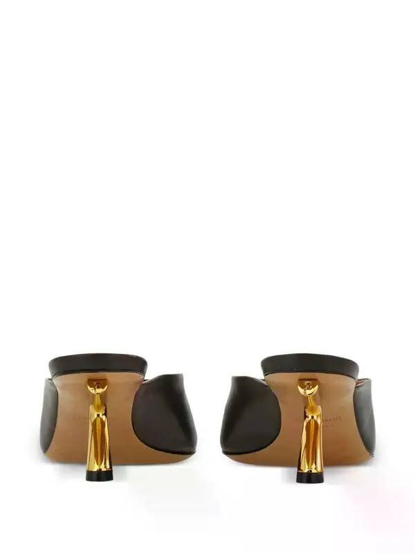 FERRAGAMO Leather Open-toe Mules - Brown