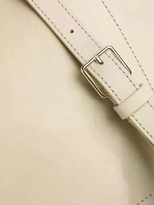 COCCINELLE Drawstring Flap Leather Backpack - Neutrals