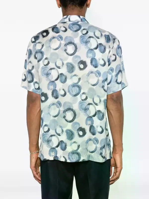 Tagliatore Dot-print Shirt - Blue