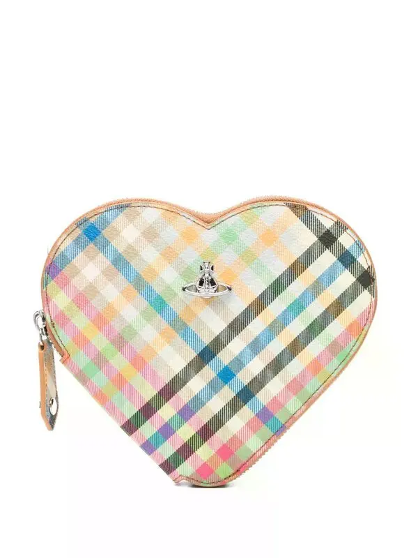 VIVIENNE WESTWOOD Heart Plaid Shoulder Bag