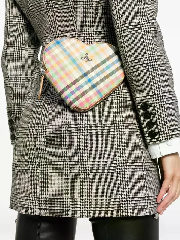 VIVIENNE WESTWOOD Heart Plaid Shoulder Bag