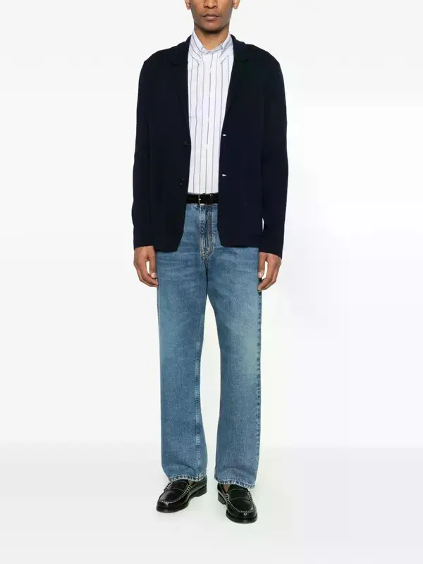 ROBERTO COLLINA Patch-pockets Cardigan - Blue