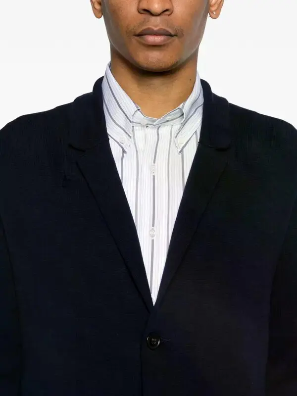 ROBERTO COLLINA Patch-pockets Cardigan - Blue